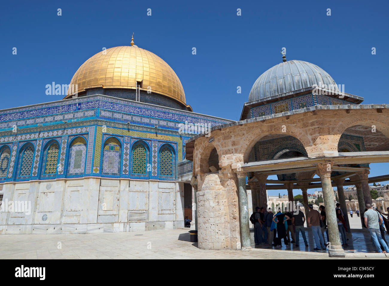 The dome of the rock and the dome of the chain,temple mount, east ...