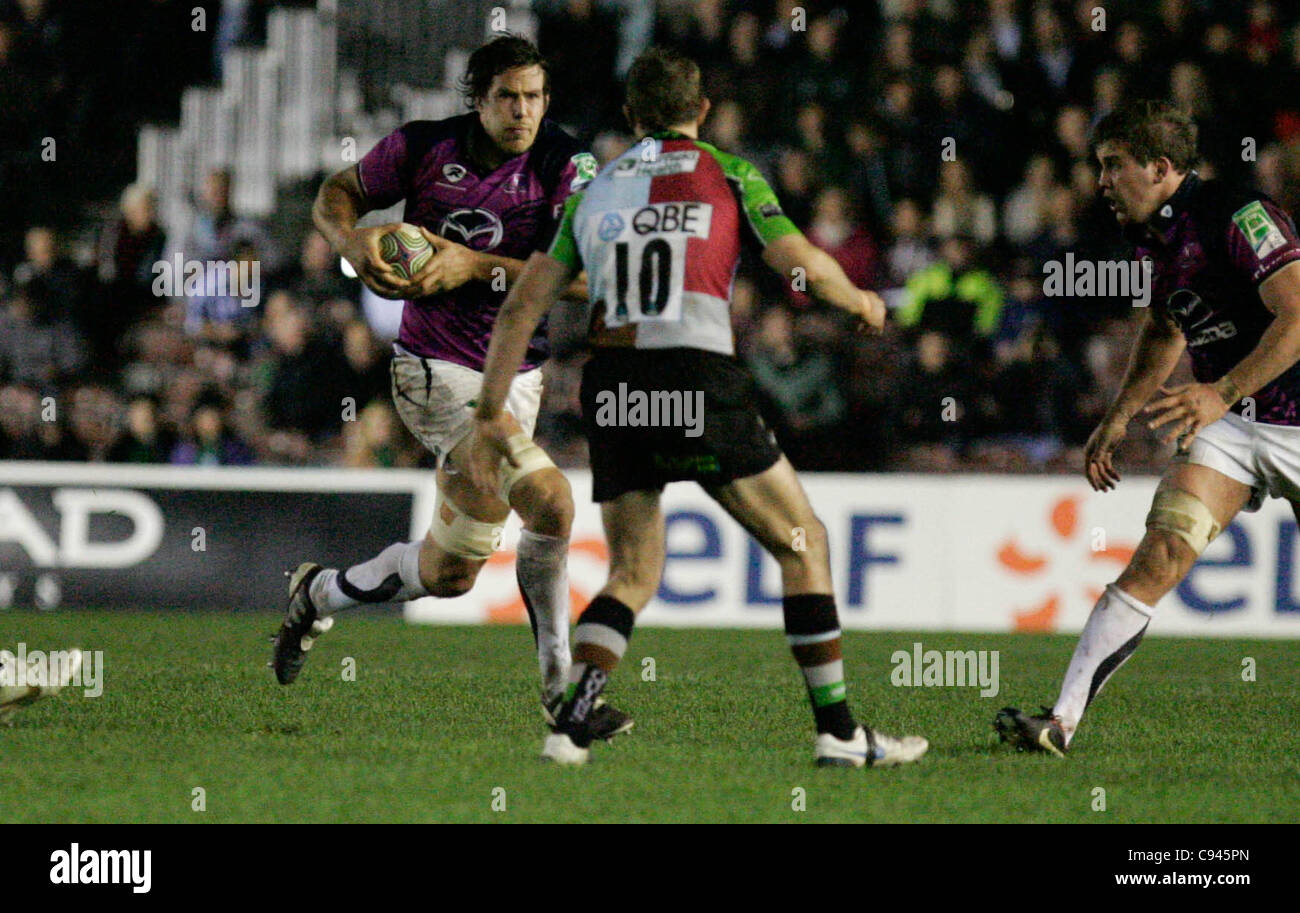 11.11.2011. Twickenham, England. Gavin Duffy in action during the ...