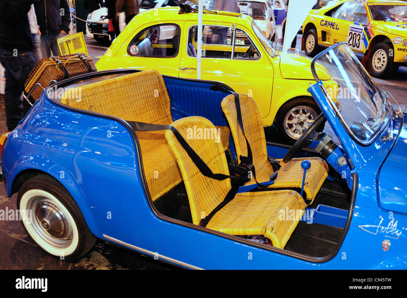 Fiat 500 Jolly with wicker seats - The Footman James Classic Motor Show ...