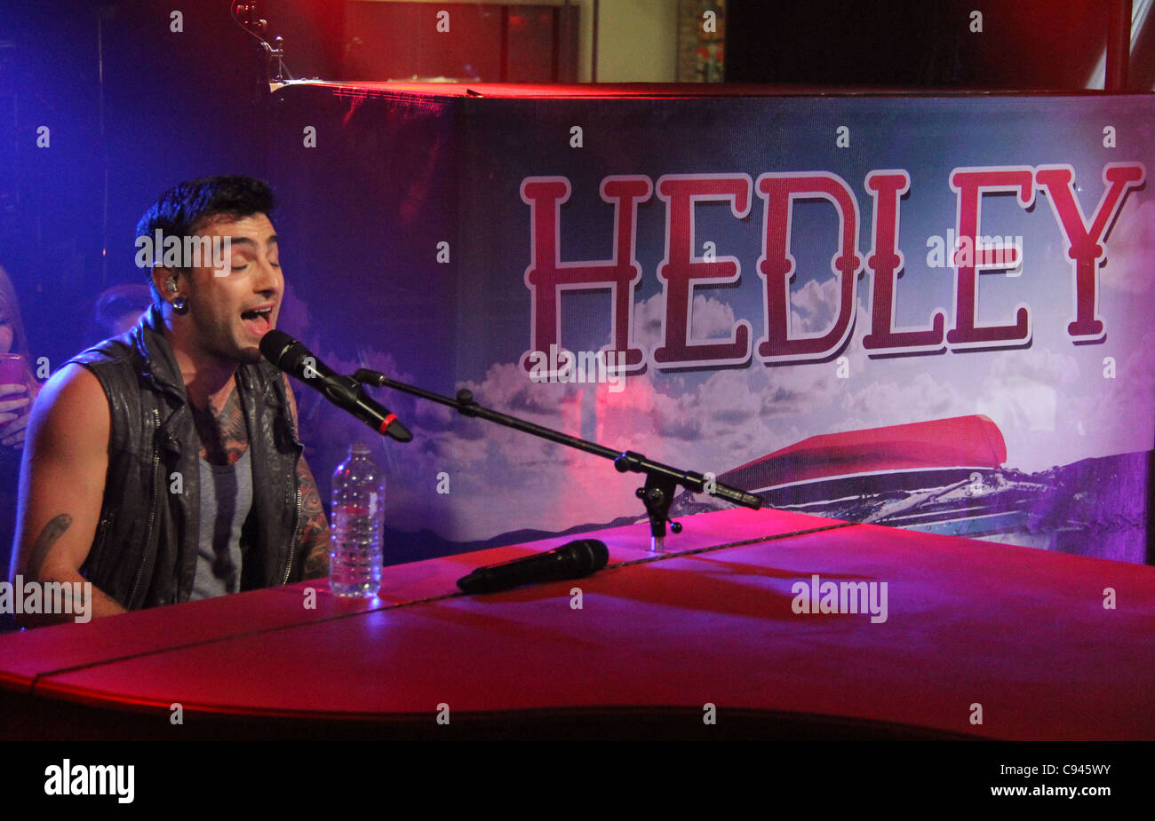 Canadian pop rock band "Hedley" at a special appearance on Much Music's ...