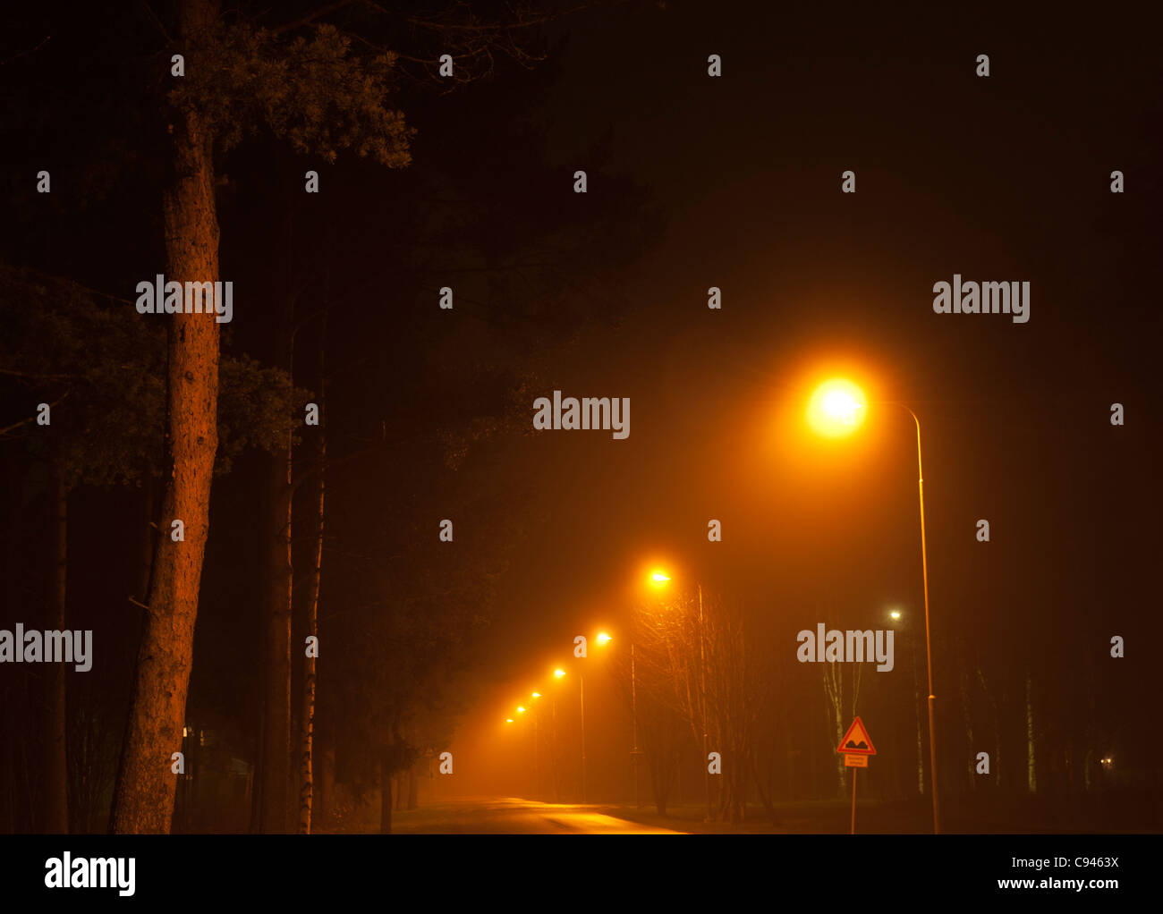 A foggy October night in Pyykösjärvi, Oulu, Finland Stock Photo - Alamy