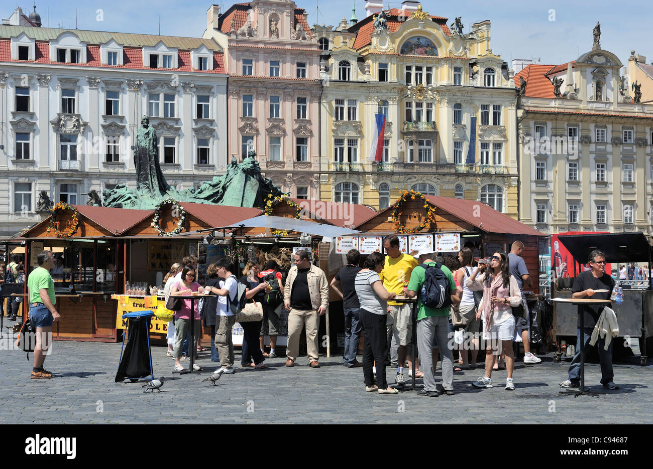 Old Town Square Staromestska namesti Prague Czech Republic. National ...