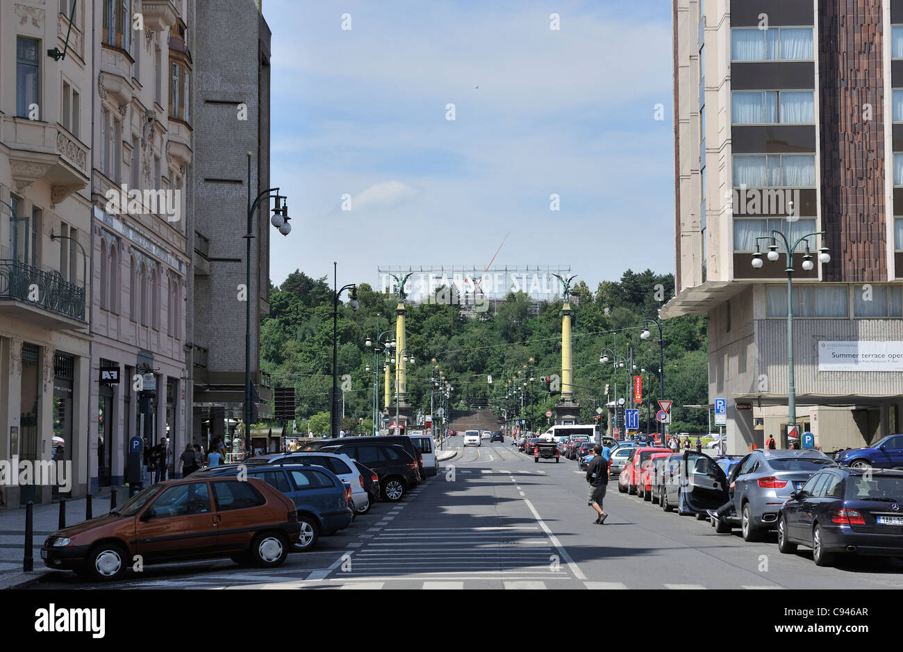 Parizska leading to Chechuv Bridge Old Town Stare Mesto Prague Czech ...