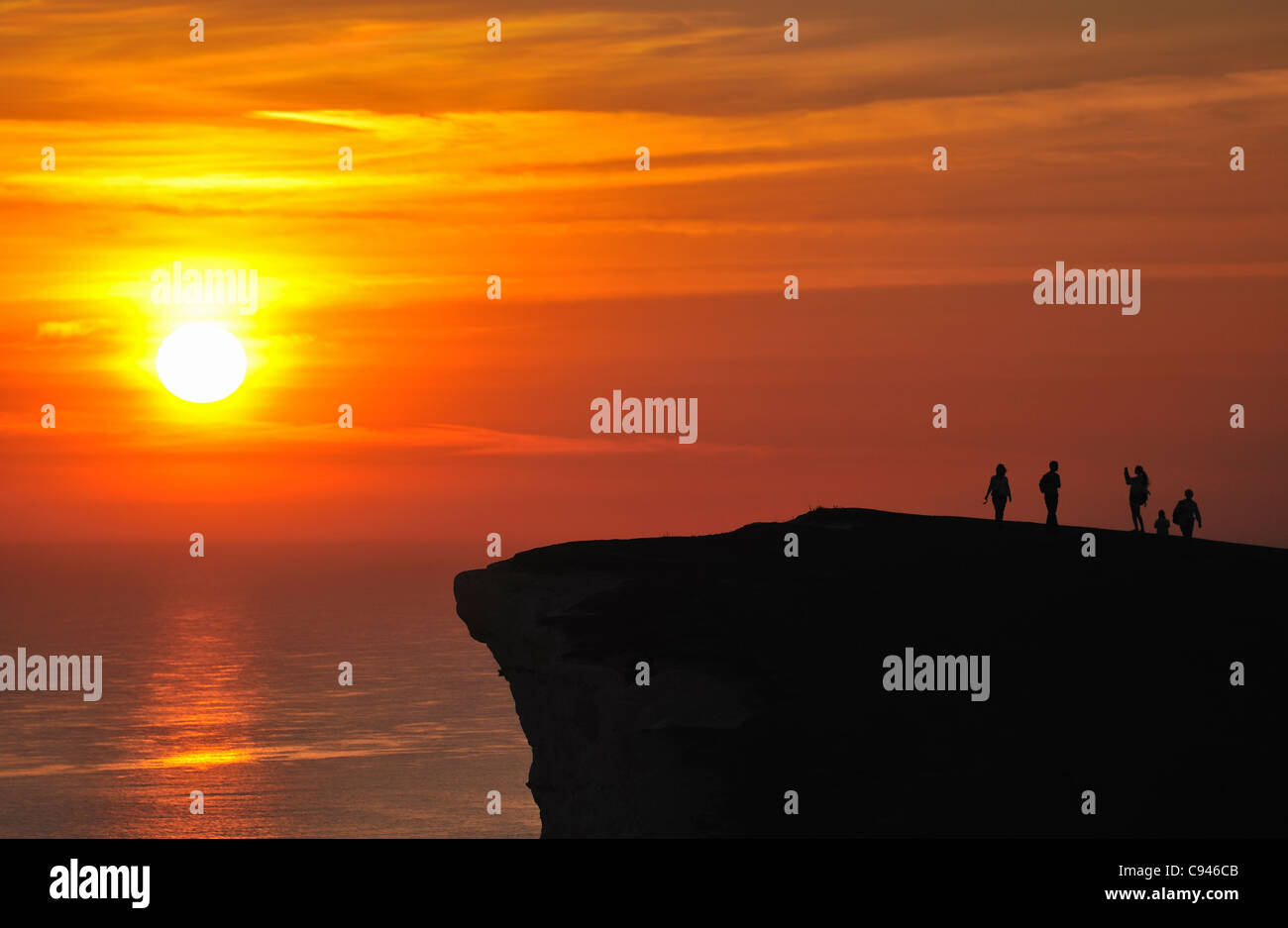 Sunset at Beachy Head, East Sussex, UK Stock Photo - Alamy