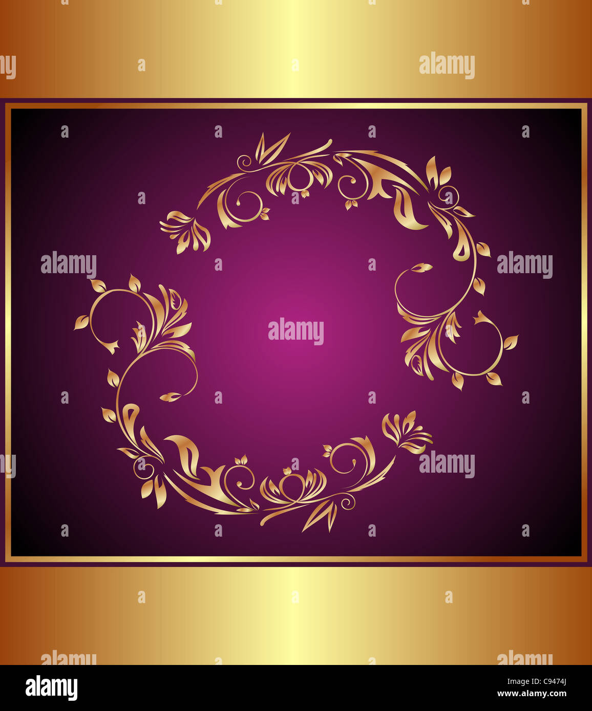 Illustration luxury background with floral elements for design card ...