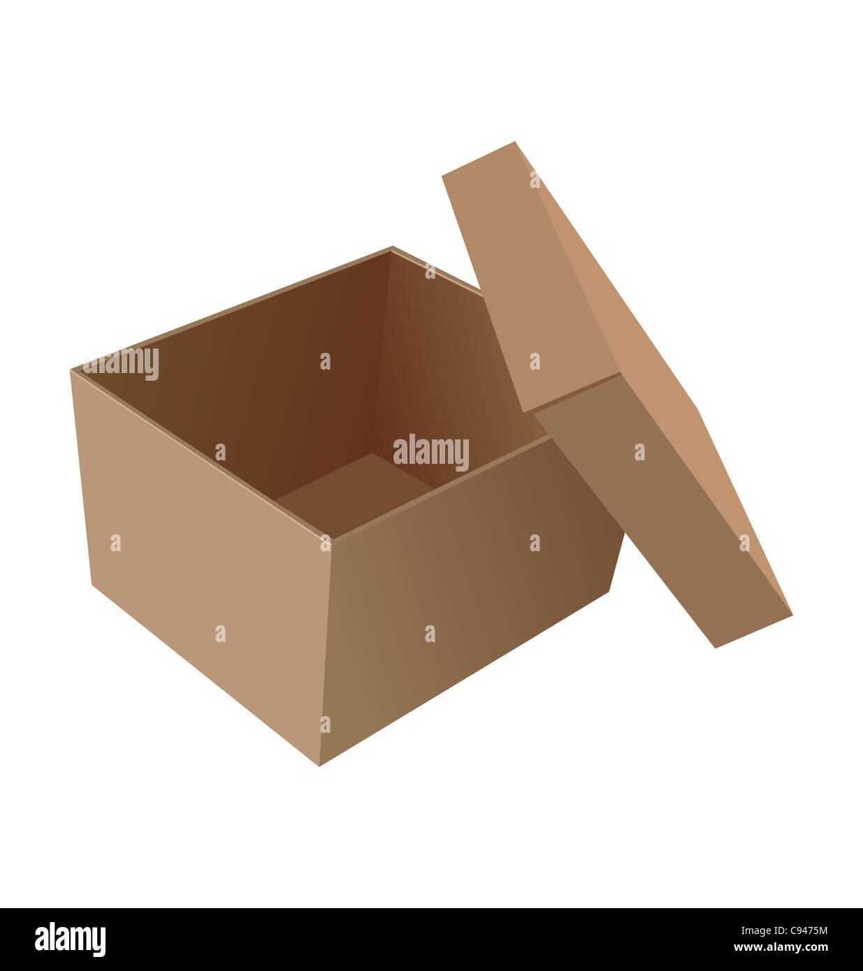 Realistic illustration of box isolated on white background - vector ...