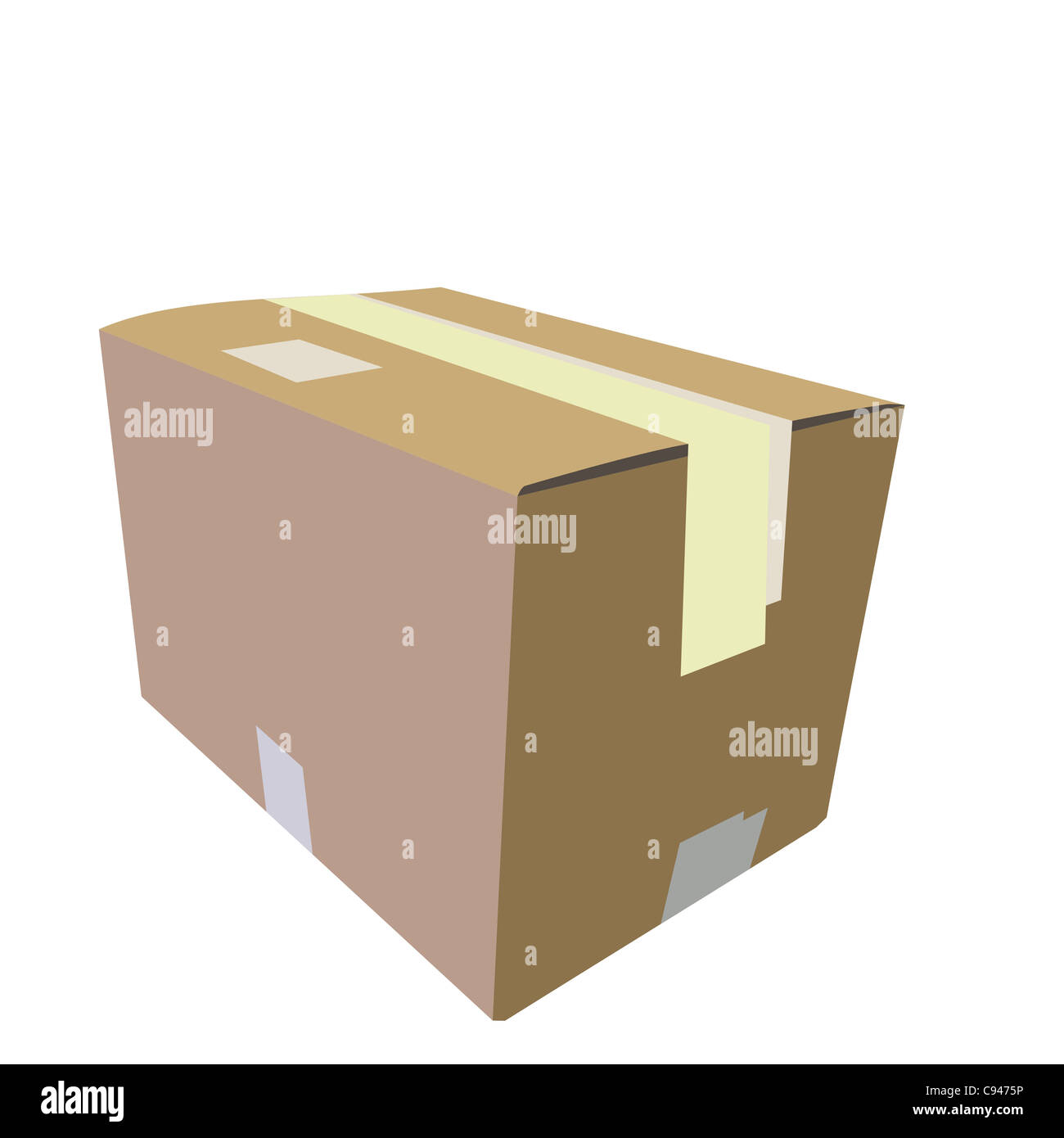Realistic illustration of box isolated on white background - vector ...