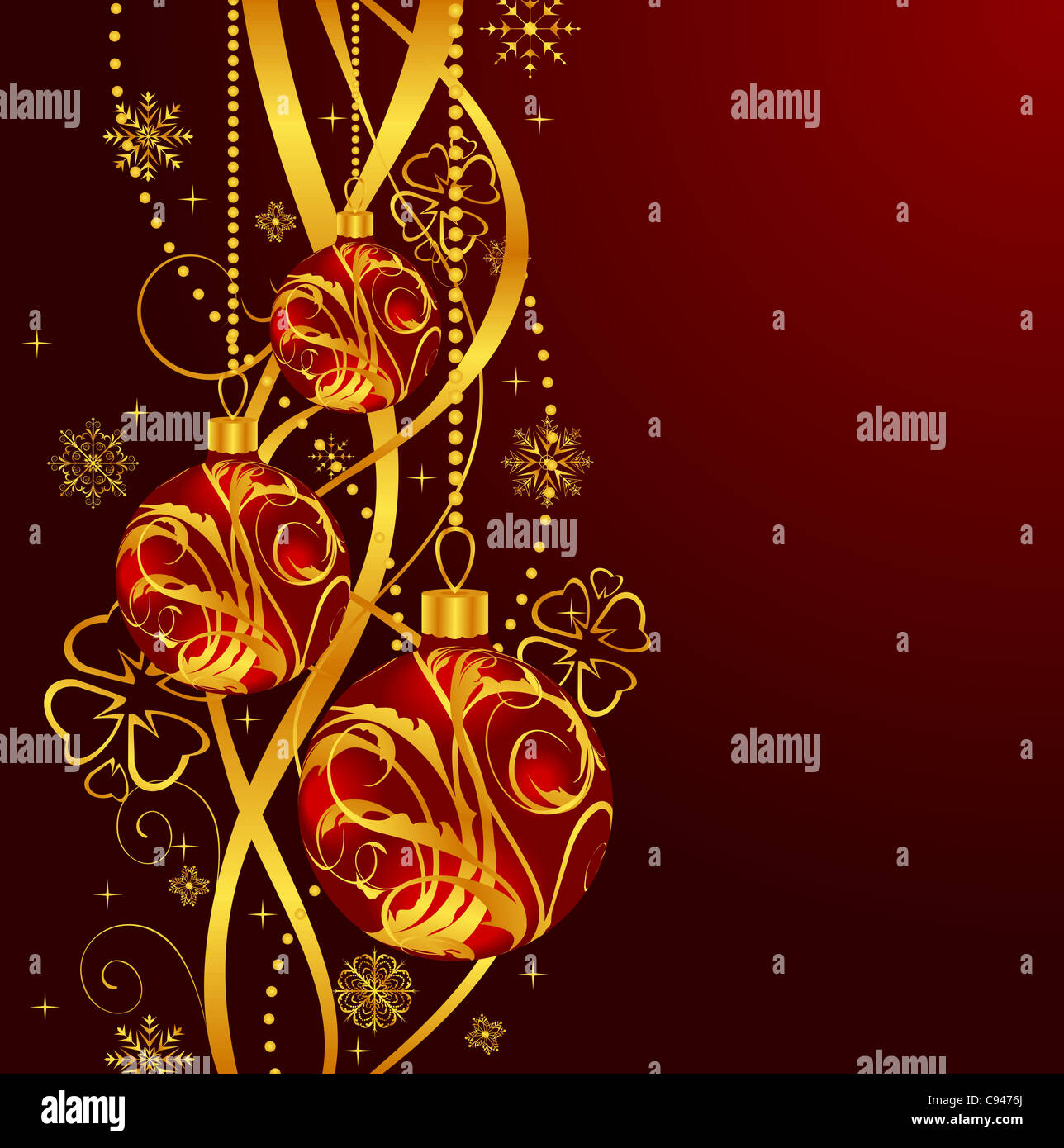 Illustration Christmas background with set balls - vector Stock Photo ...