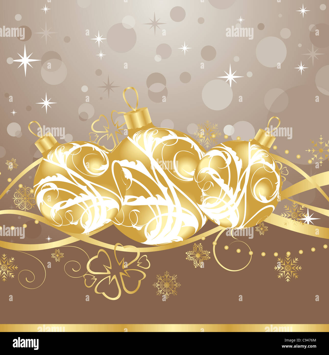 Illustration beautiful Christmas background - vector Stock Photo - Alamy