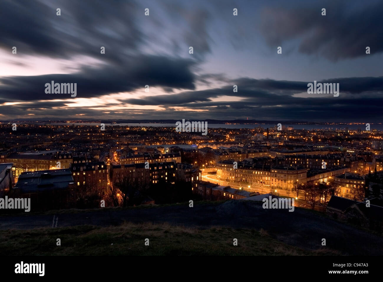 Night scenic of Edinburgh, Scotland Stock Photo - Alamy