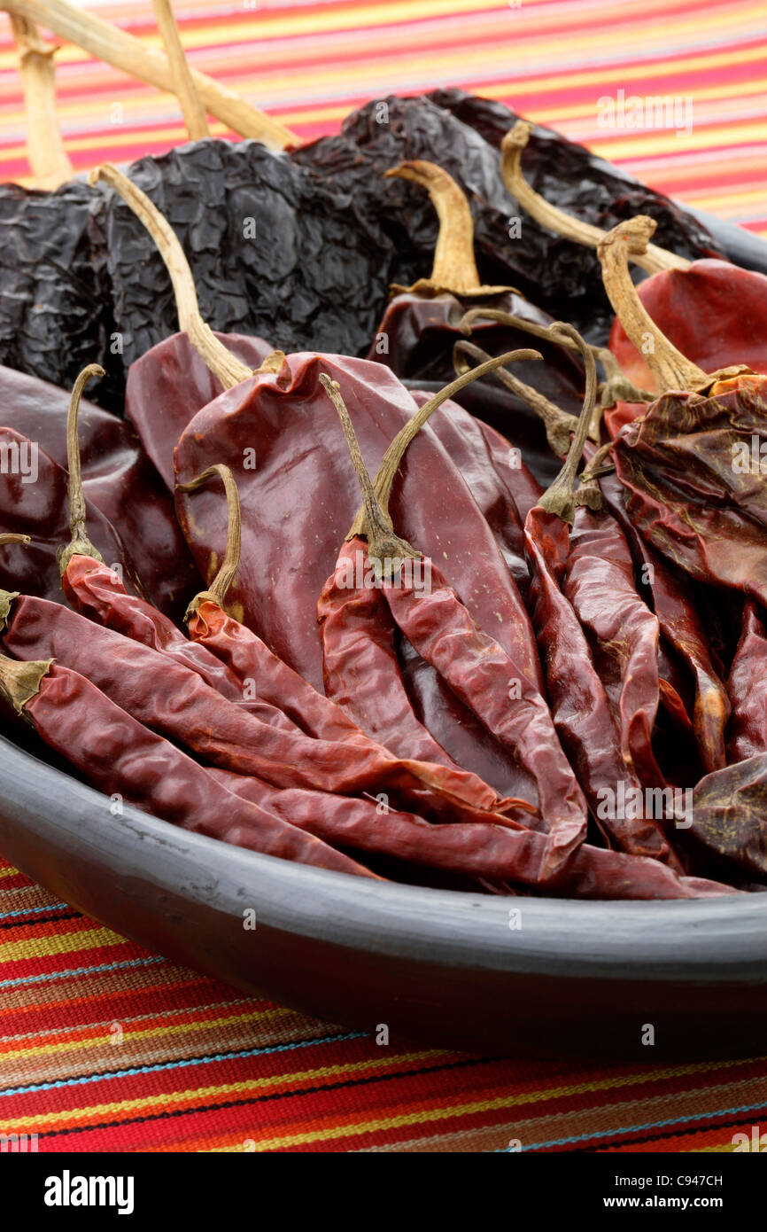 assorted dry hot chili pods Stock Photo - Alamy