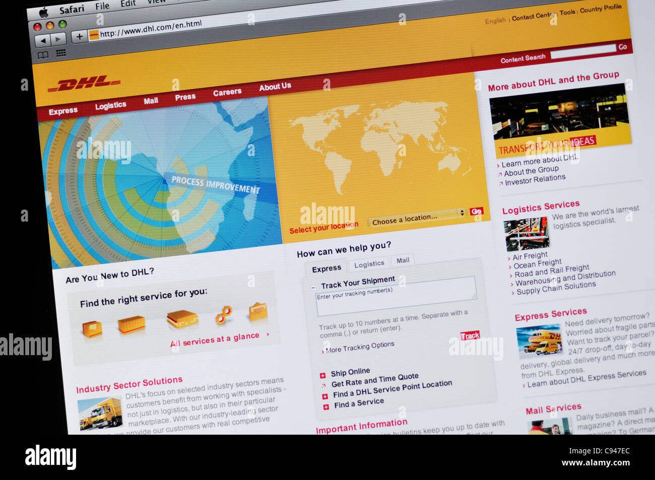 Dhl website hi-res stock photography and images - Alamy