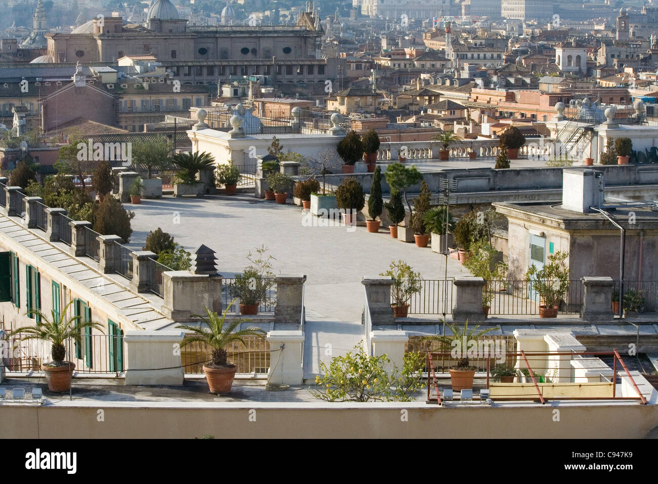 View of Roman roofs Stock Photo - Alamy