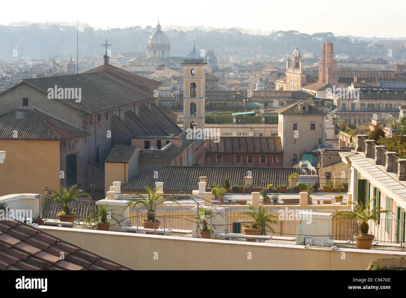 View of Roman roofs Stock Photo - Alamy