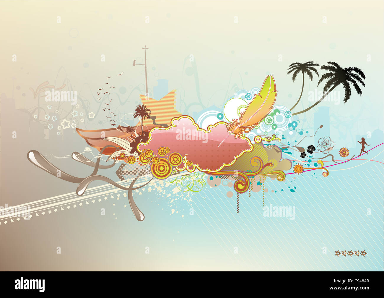 Grunge styled urban retro background Stock Photo - Alamy