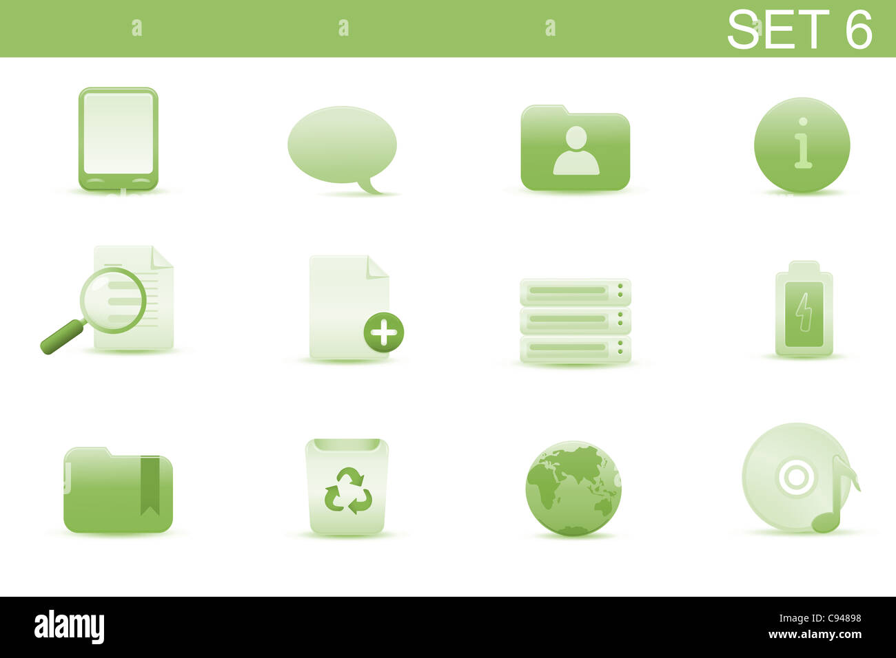 set of elegant simple icons for common computer and media devices ...