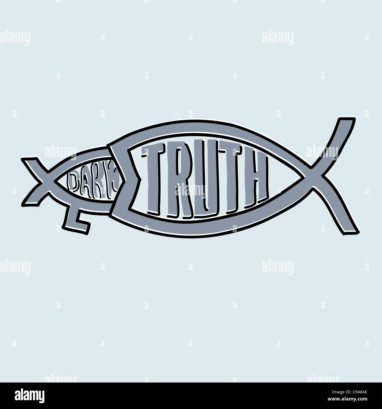 Christian fish and darwin hi-res stock photography and images - Alamy