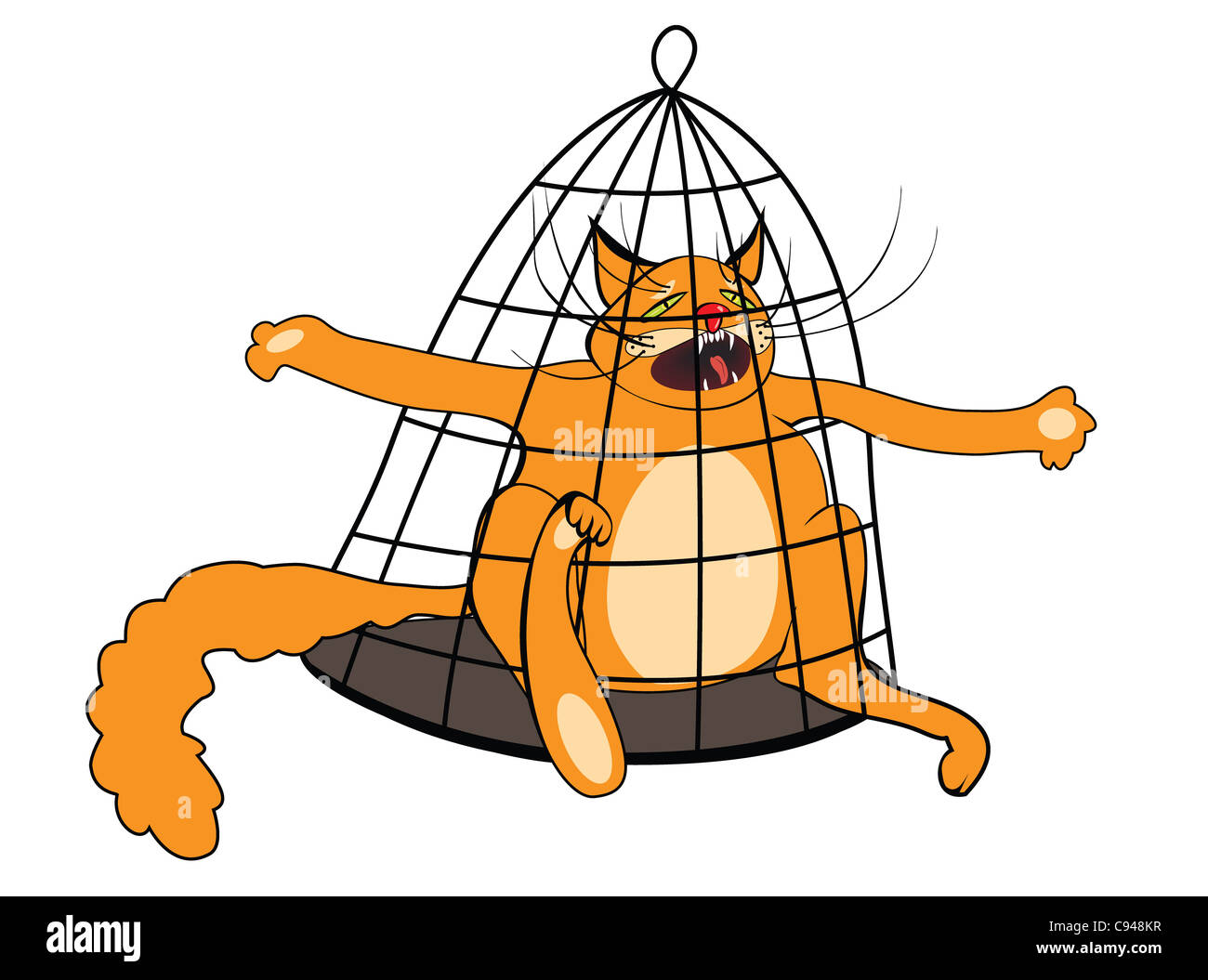 Cartoon Cage Cut Out Stock Images & Pictures - Alamy