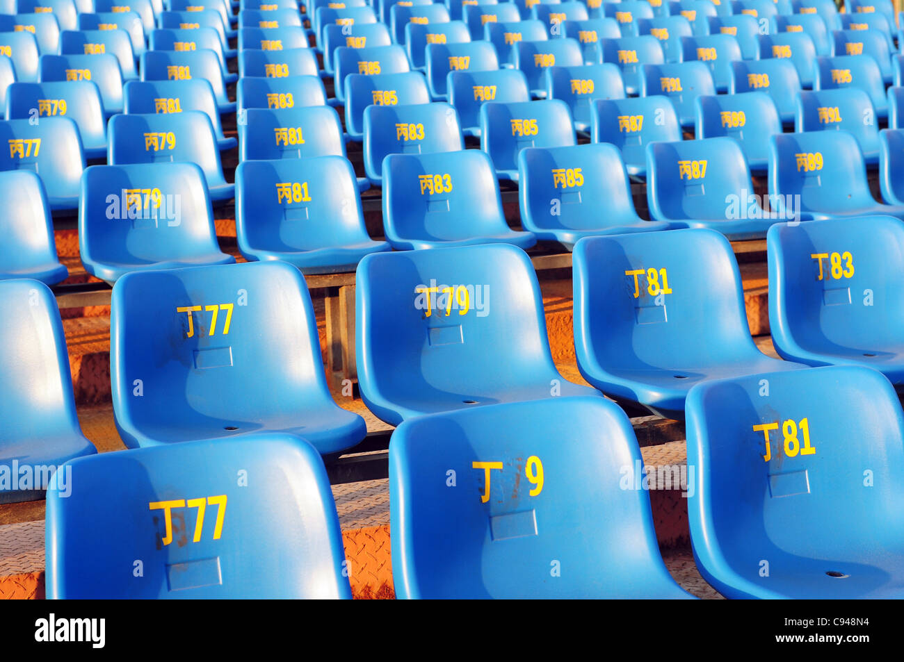 Light blue seats hi-res stock photography and images - Alamy