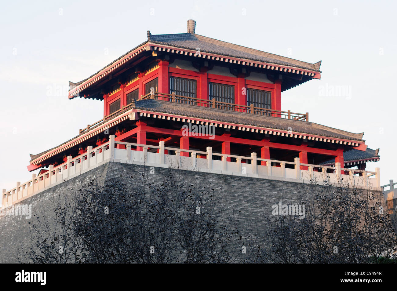Typical Chinese ancient buildings in Xian China Stock Photo - Alamy
