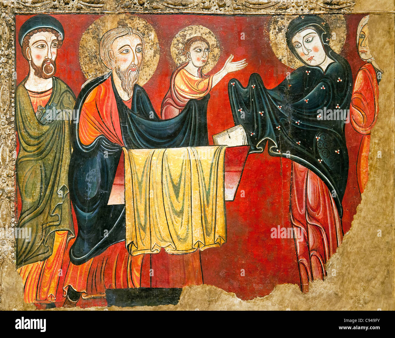 Byzantine style altar frontal from the church of Santa Maria d'Avia, MNAC (National Museum of ...