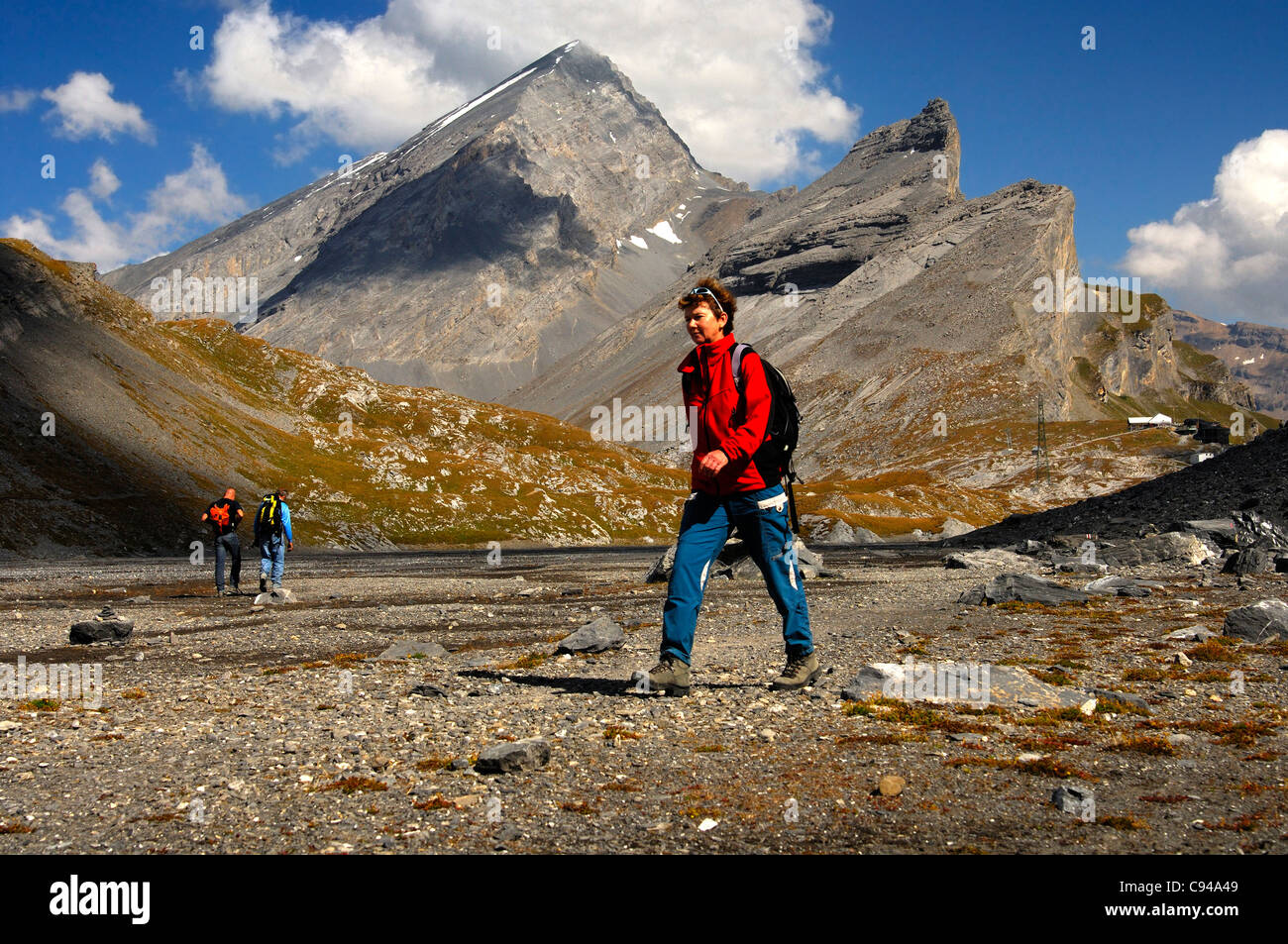 Gemmi pass hiker hi-res stock photography and images - Alamy