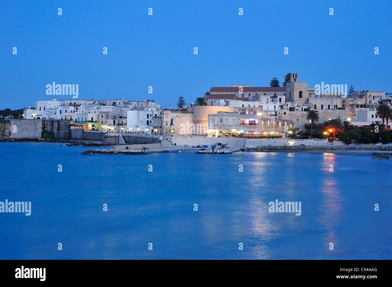 Otranto. Puglia. Italy. Old town at dusk Stock Photo - Alamy