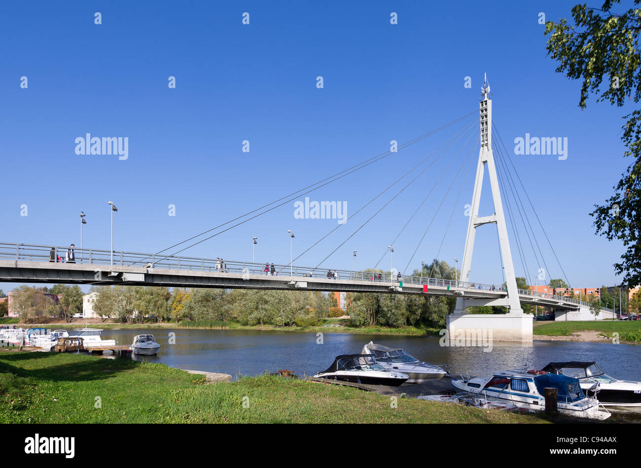 Bridge over Emajogi River in Tartu, Estonia Stock Photo - Alamy