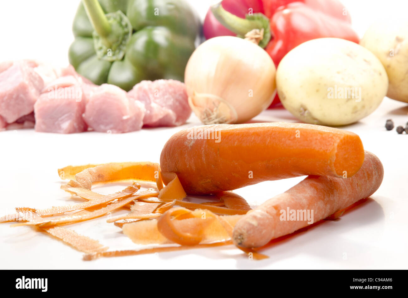 Carrots are cleaned to use as food Stock Photo - Alamy