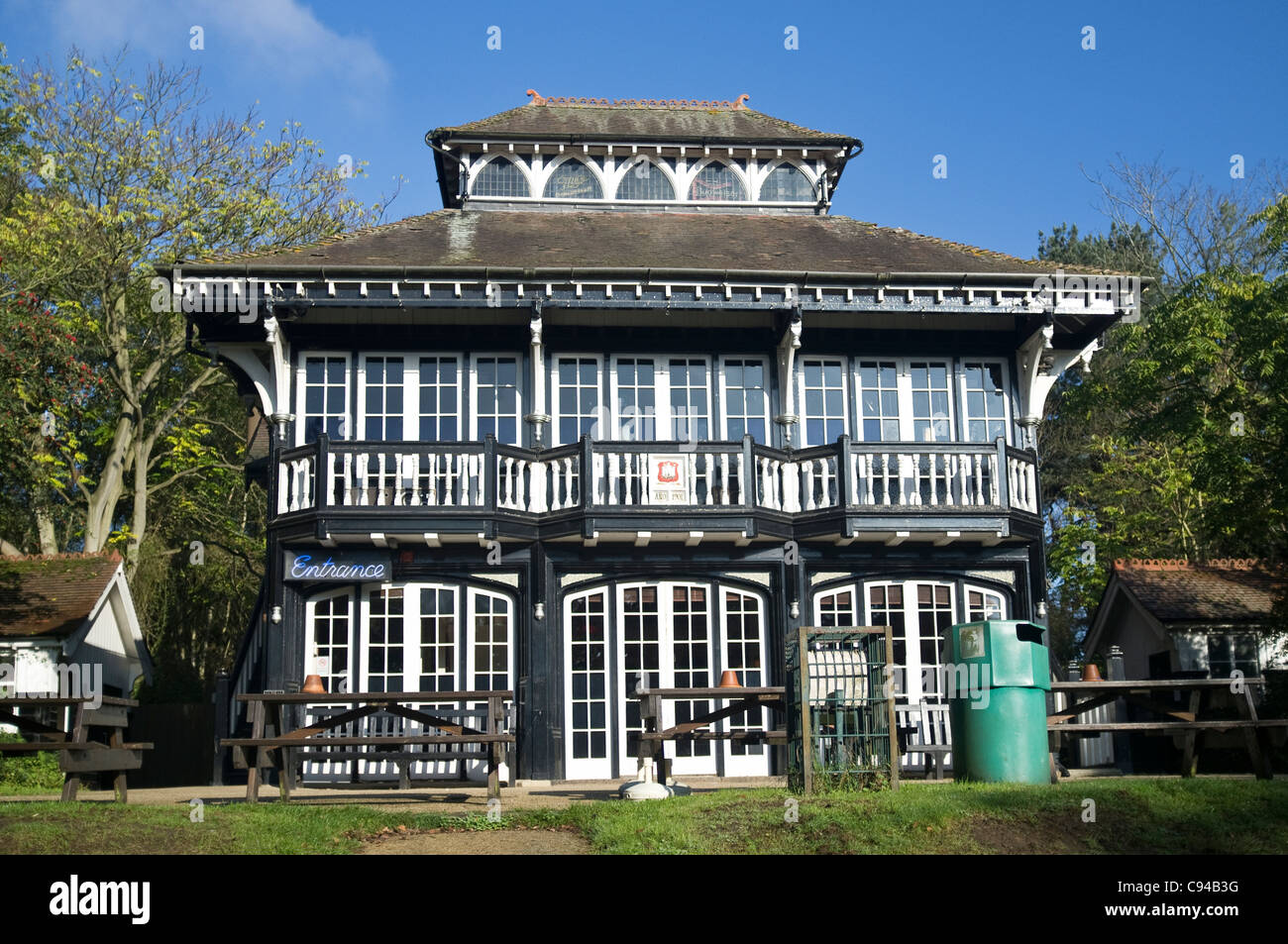 Black & White Victorian pavilion on Mousehold Heath Norwich, Norfolk ...