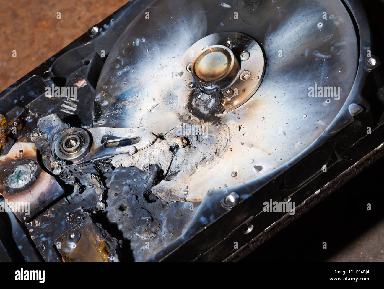 Destroyed hard disk hi-res stock photography and images - Alamy