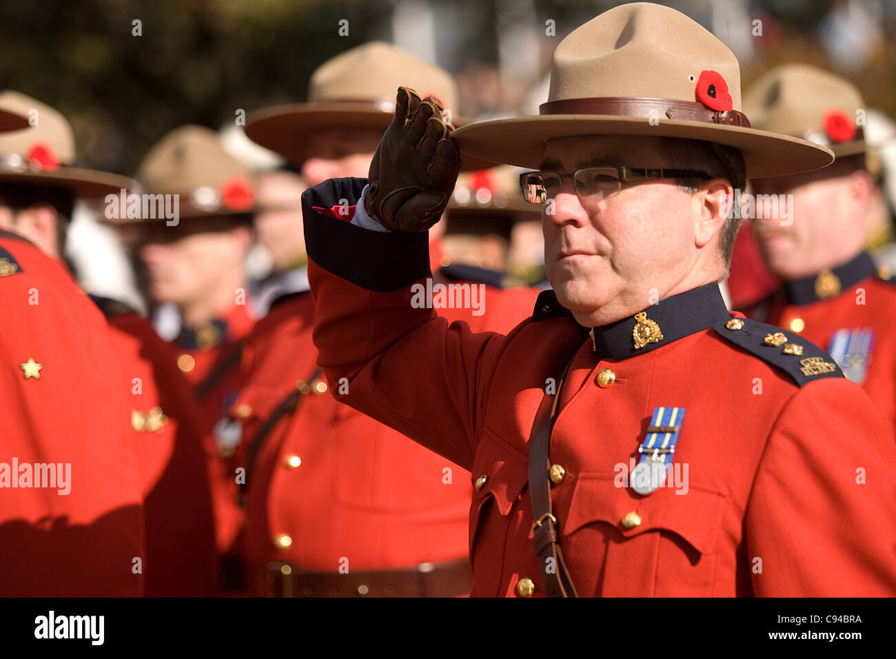 London Ontario, Canada - November 11, 2011. Remembrance Day ceremonies ...