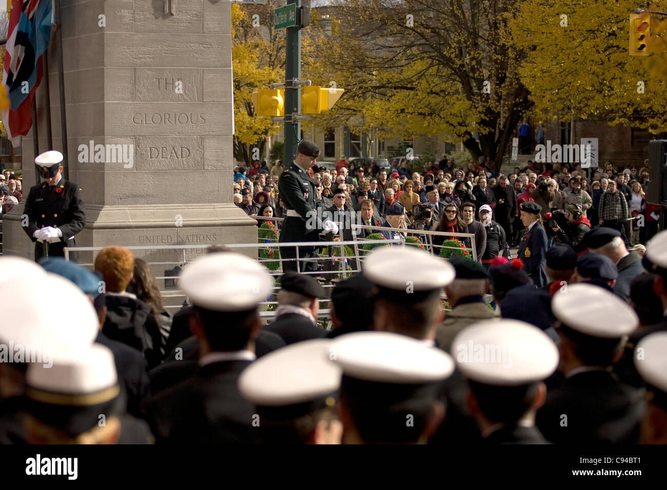 London Ontario, Canada - November 11, 2011. Remembrance Day ceremonies ...