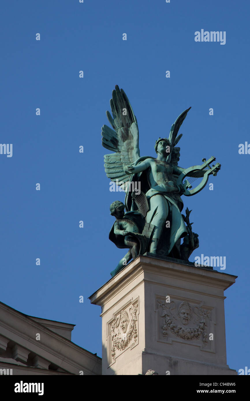 Statue on Opera House Theater, L'viv, Ukraine Stock Photo - Alamy