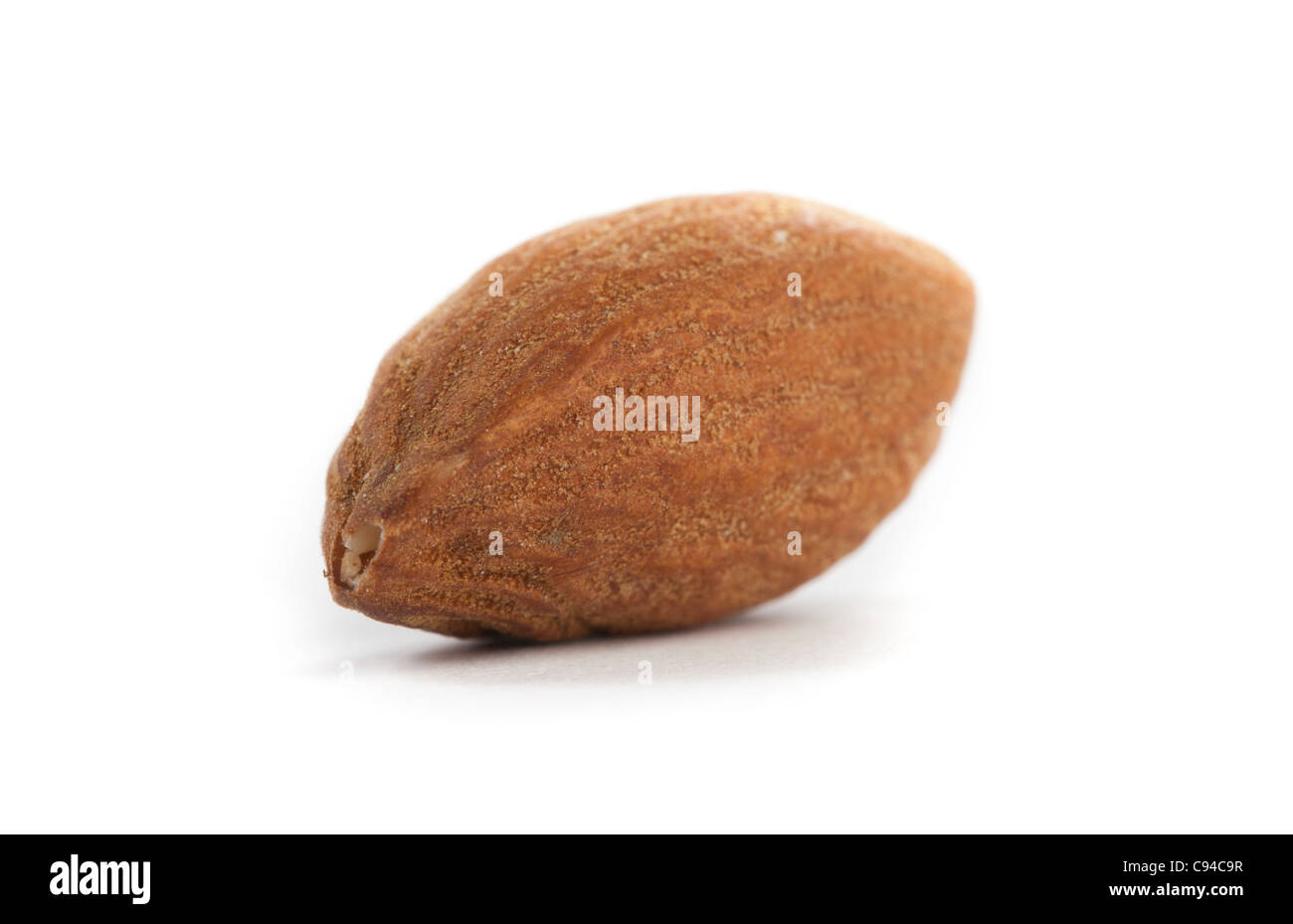 One Single Almond Nut Isolated on White Background Stock Photo - Alamy