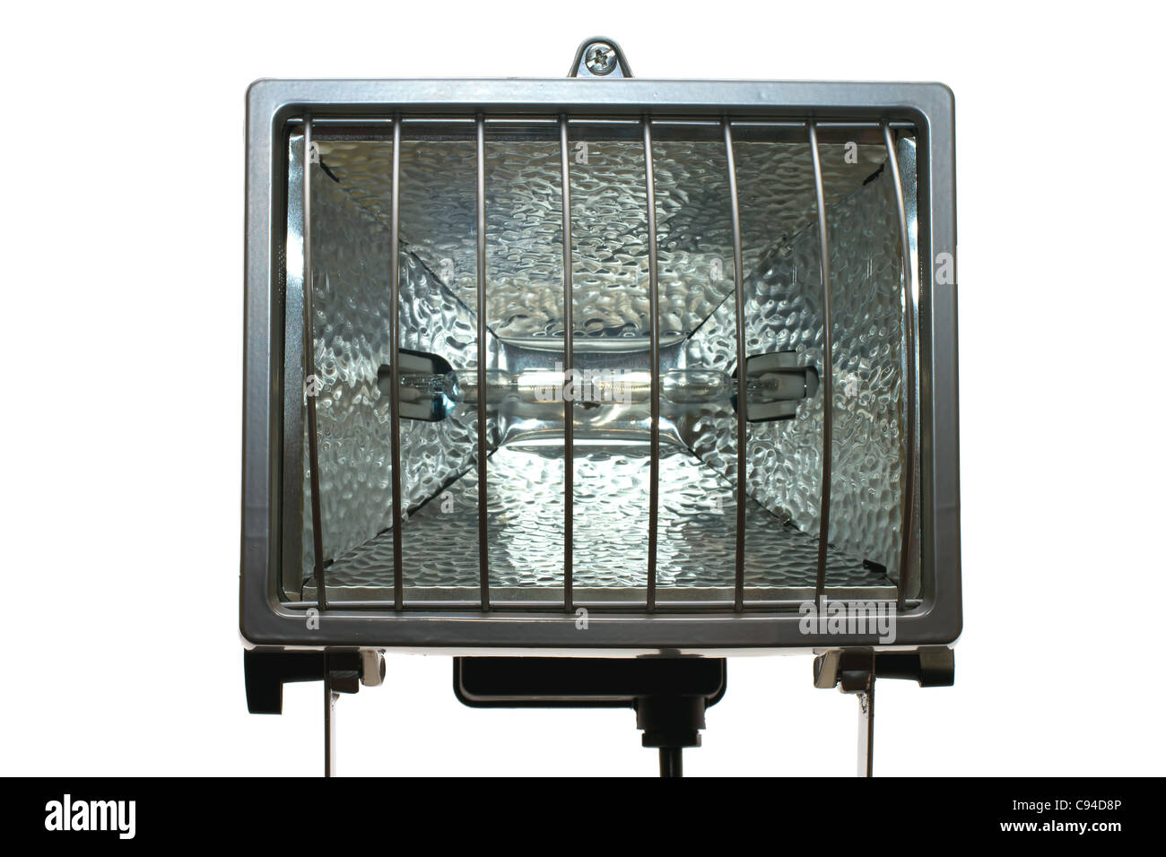 Halogen type studio light isolated on white background Stock Photo - Alamy