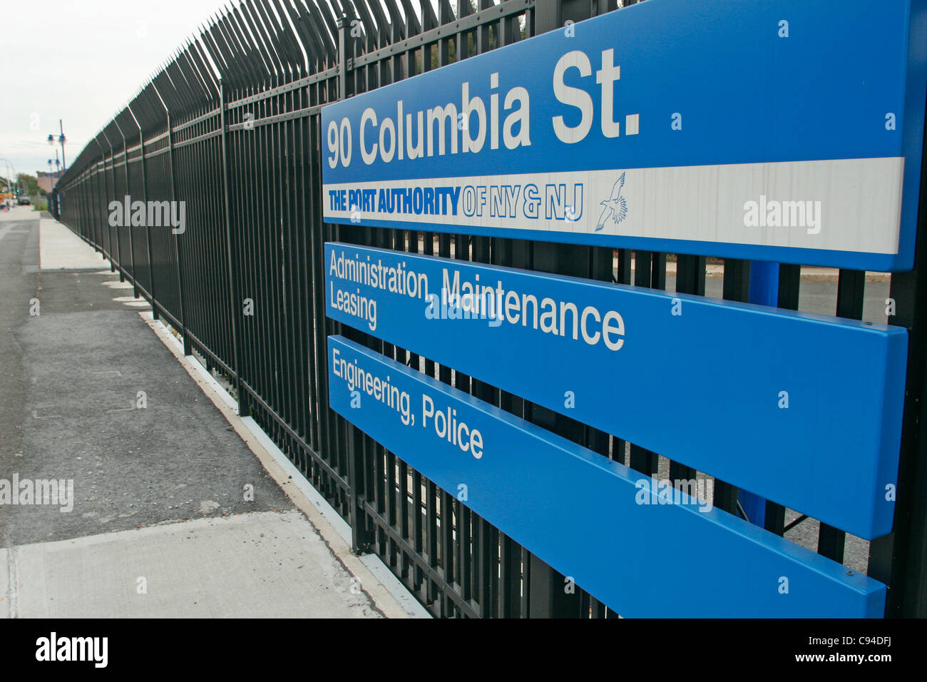 Wrought iron gate security black sidewalk entrance hi-res stock ...