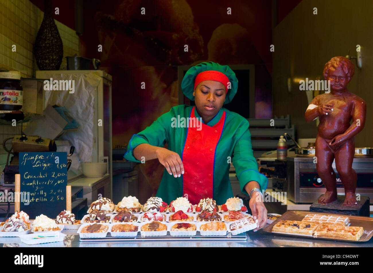 Waffle stand belgium hi-res stock photography and images - Alamy