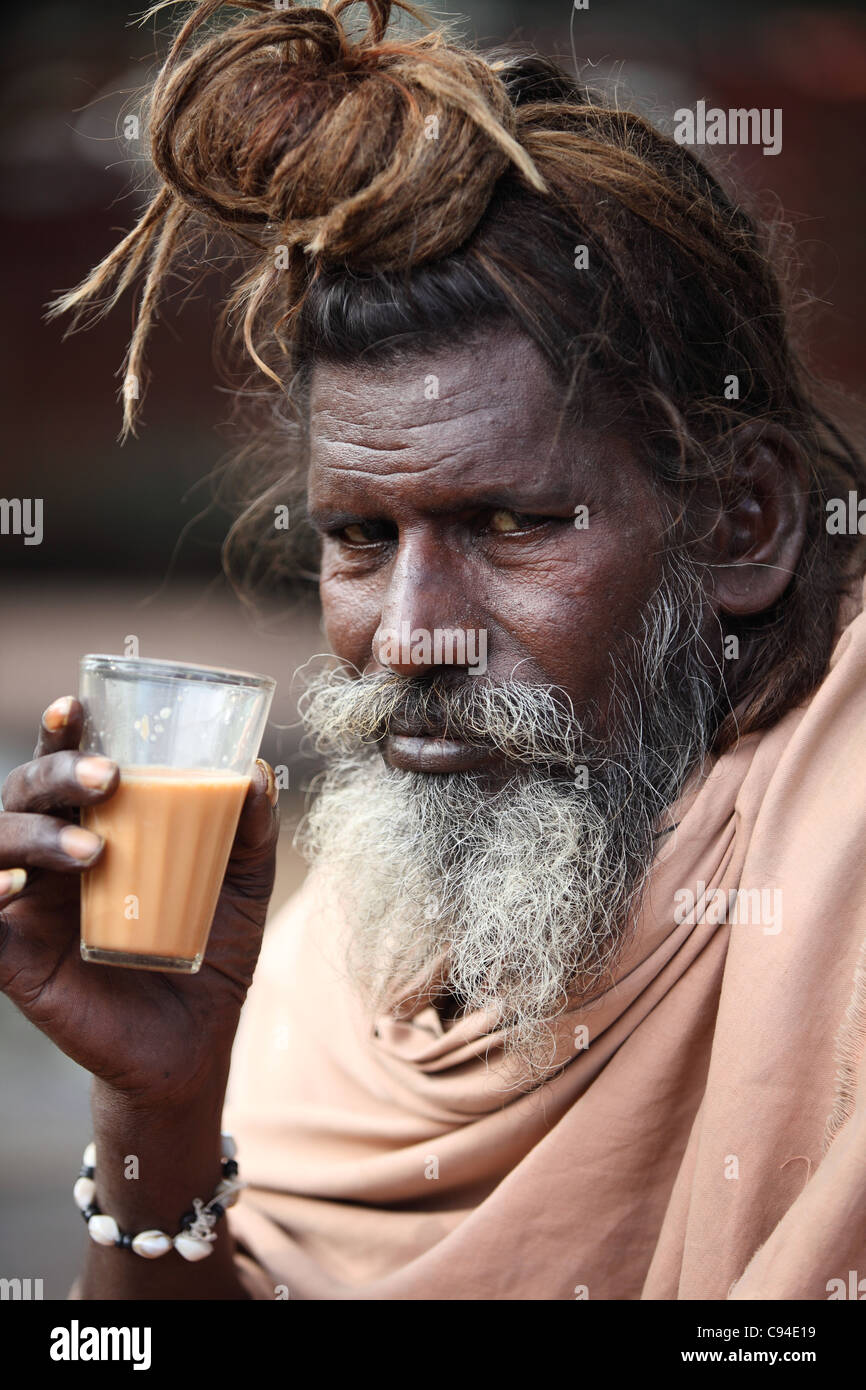 Sadhu portrait Arunachala Tamil Nadu India Stock Photo - Alamy