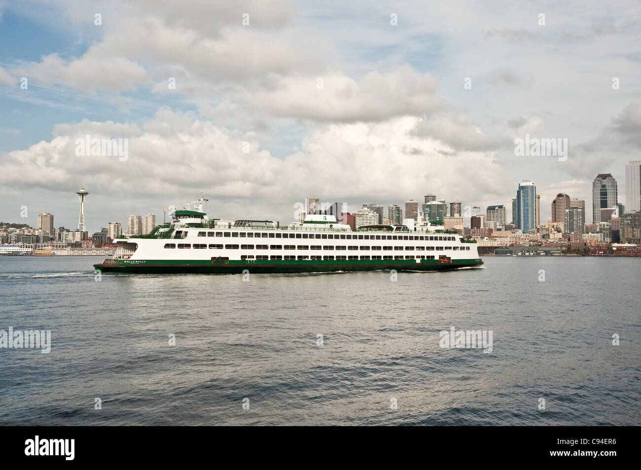 A car ferry in front of downtown Seattle Stock Photo - Alamy