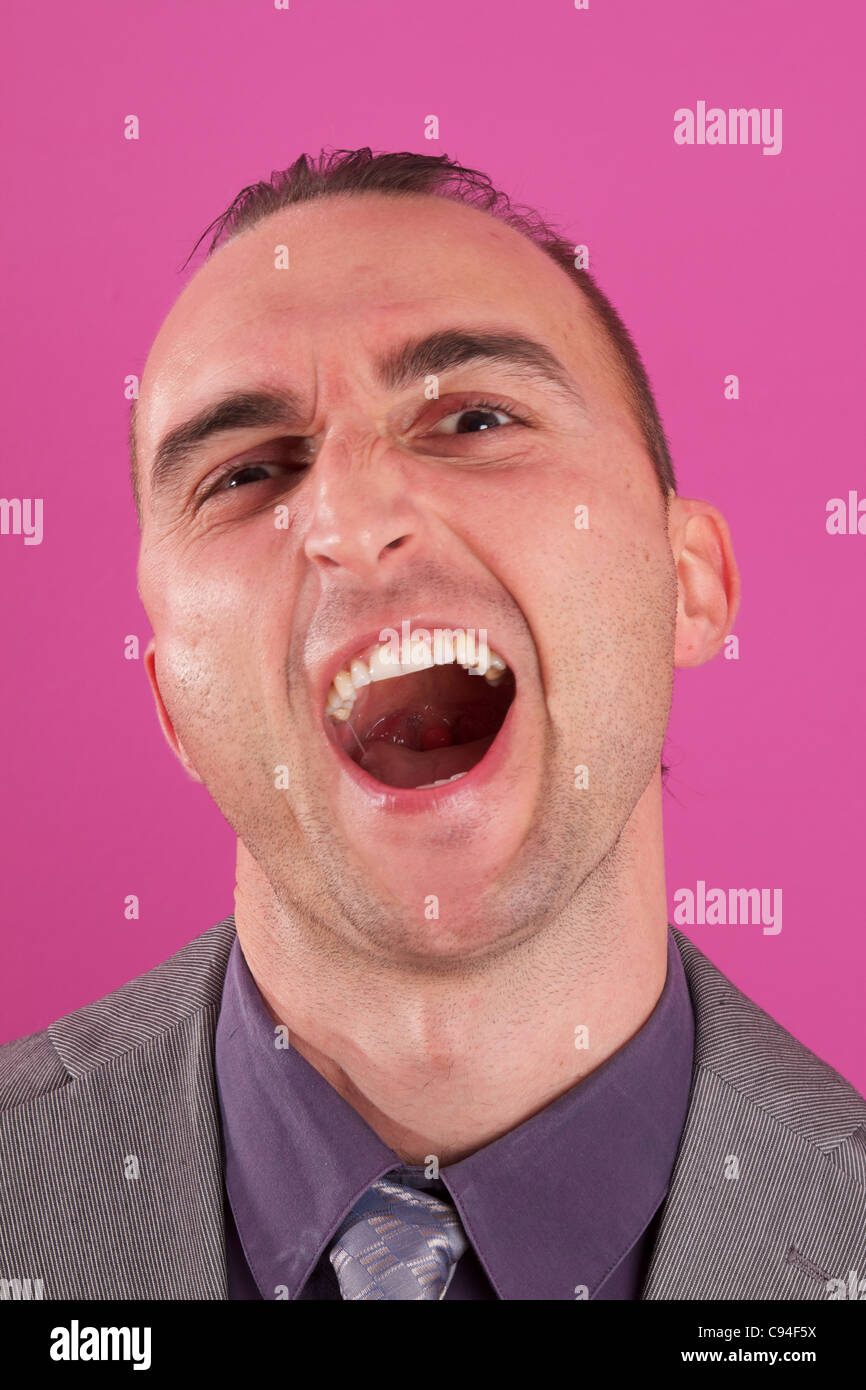 crazy business man Stock Photo - Alamy