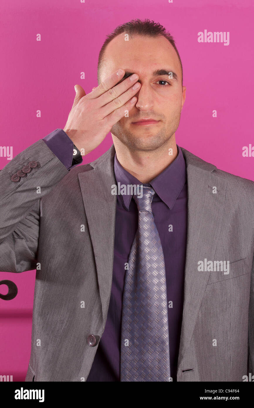 blind business man Stock Photo - Alamy