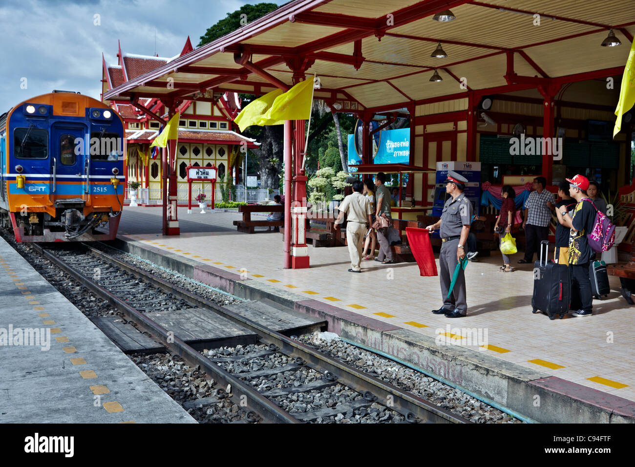 Train guard flag hi-res stock photography and images - Alamy