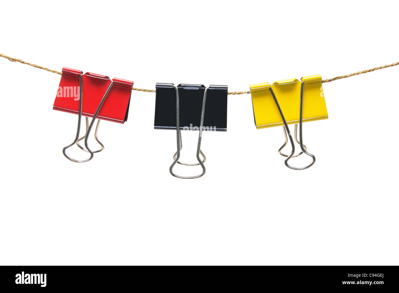 Paperclips on String Stock Photo - Alamy