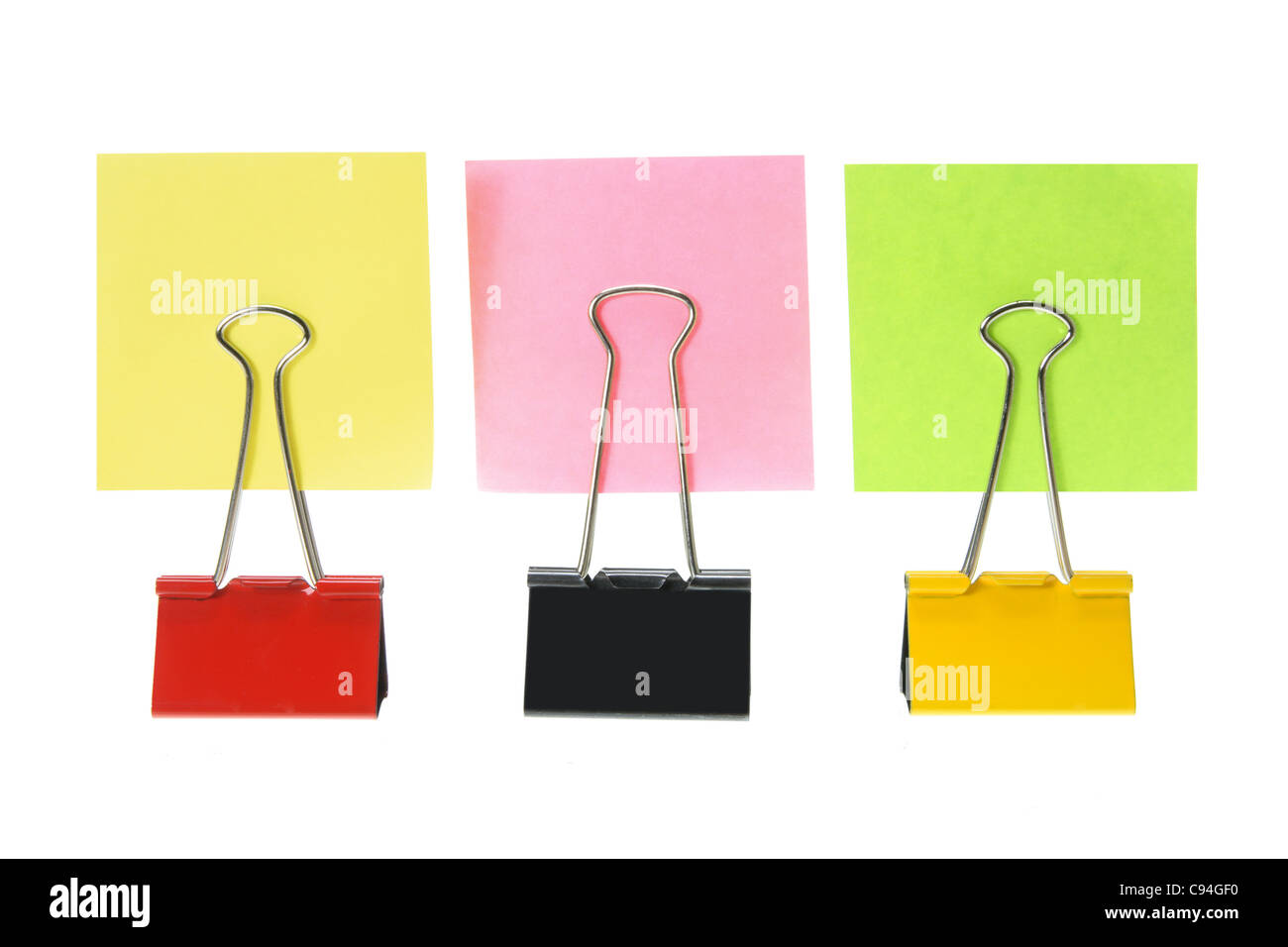 Stationery paperclips sticky Cut Out Stock Images & Pictures - Alamy