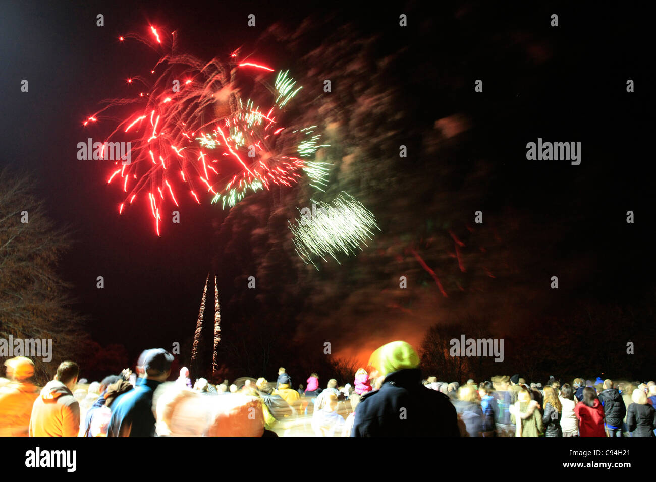 Bonfire Night Fireworks Display in England Stock Photo - Alamy