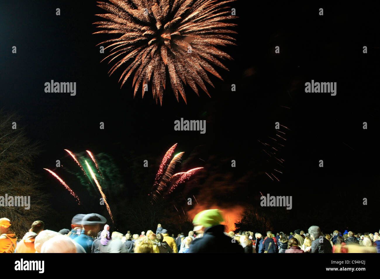 Bonfire Night Fireworks Display in England Stock Photo - Alamy
