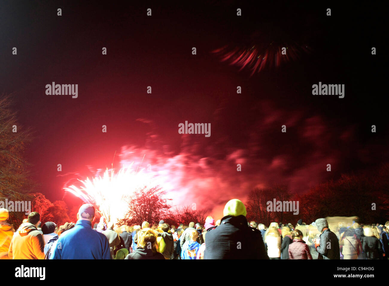 Bonfire Night Fireworks Display in England Stock Photo - Alamy