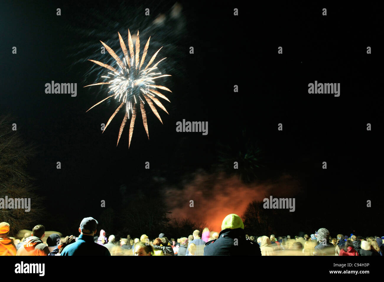 Bonfire Night Fireworks Display in England Stock Photo - Alamy