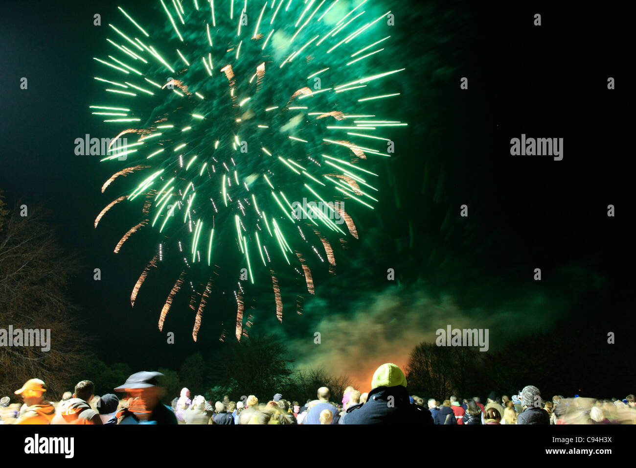 Bonfire Night Fireworks Display in England Stock Photo - Alamy